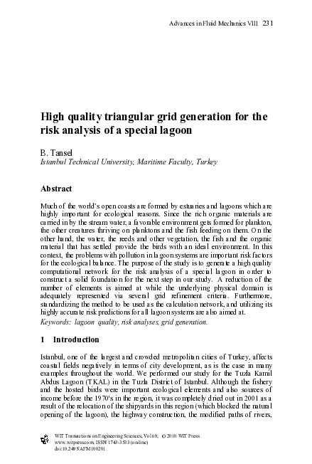 (PDF) High quality triangular grid generation for the risk analysis of ...