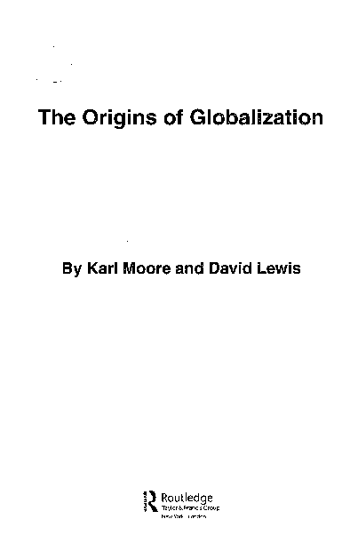 (PDF) The Origins of Globalization
