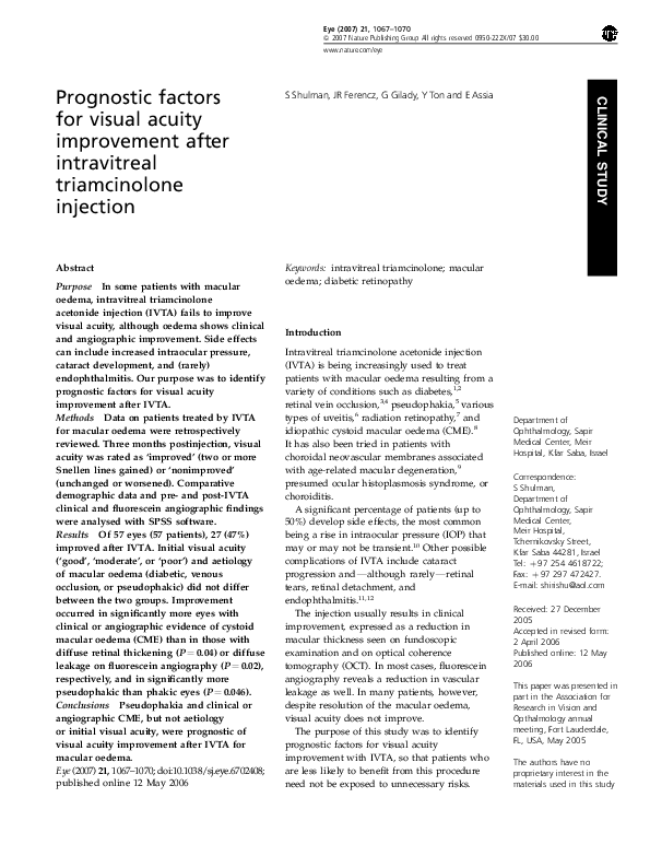 (PDF) Prognostic Factors for Visual Acuity Improvement After ...