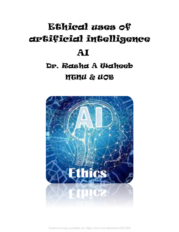 (PDF) Ethical uses of artificial intelligence AI