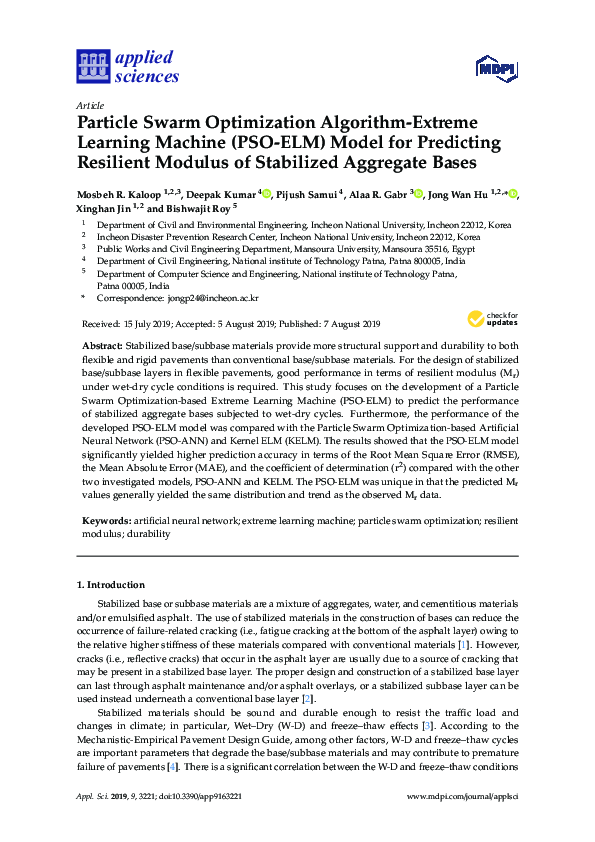(PDF) Particle Swarm Optimization Algorithm-Extreme Learning Machine (PSO-ELM) Model for ...