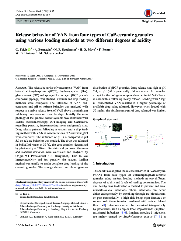 (PDF) Release behavior of VAN from four types of CaP-ceramic granules ...