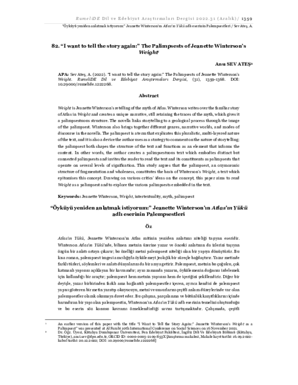 (PDF) “I want to tell the story again:” The Palimpsests of Jeanette ...