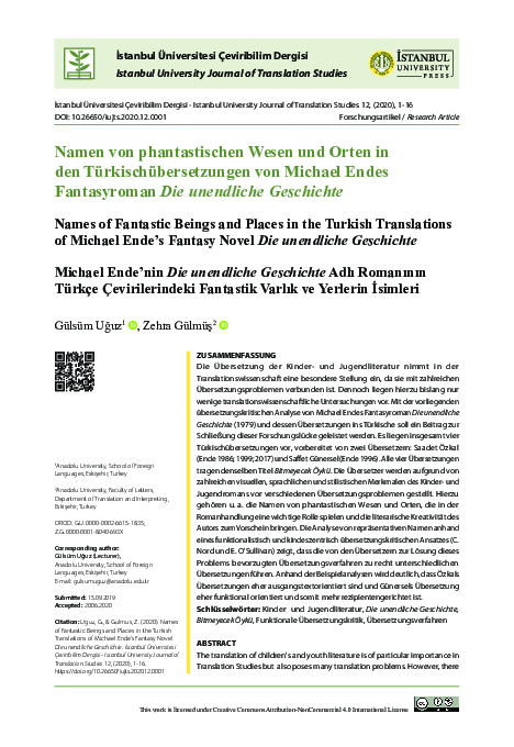 (PDF) Namen von phantastischen Wesen und Orten in den ...