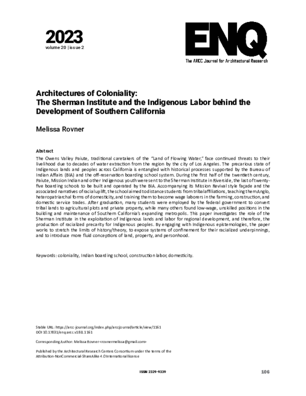 (PDF) Architectures of Coloniality