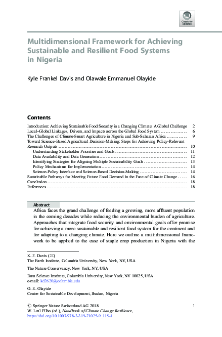 (PDF) Multidimensional Framework for Achieving Sustainable and ...