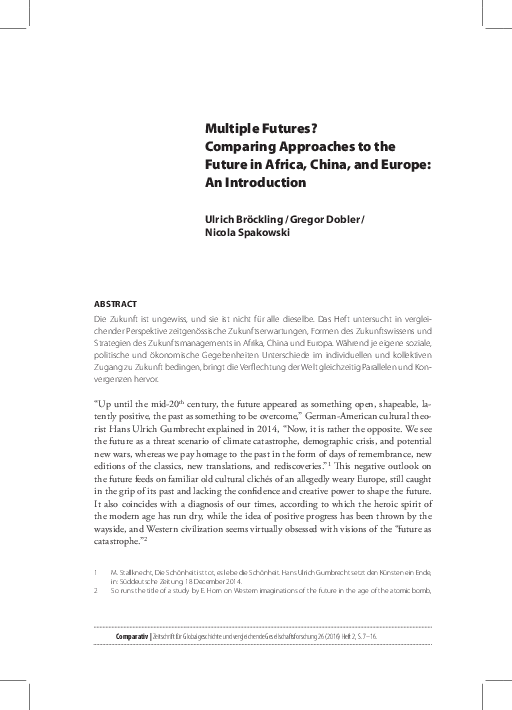 (PDF) Multiple Futures? | Gregor Dobler - Academia.edu