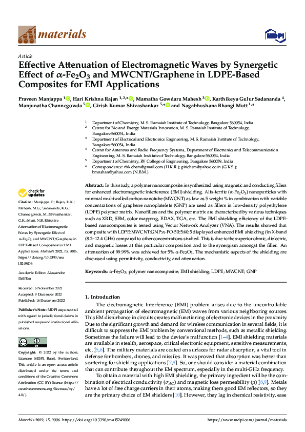 (PDF) Effective Attenuation of Electromagnetic Waves by Synergetic ...