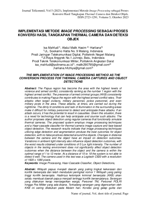 (PDF) IMPLEMENTASI METODE IMAGE PROCESSING SEBAGAI PROSES KONVERSI ...