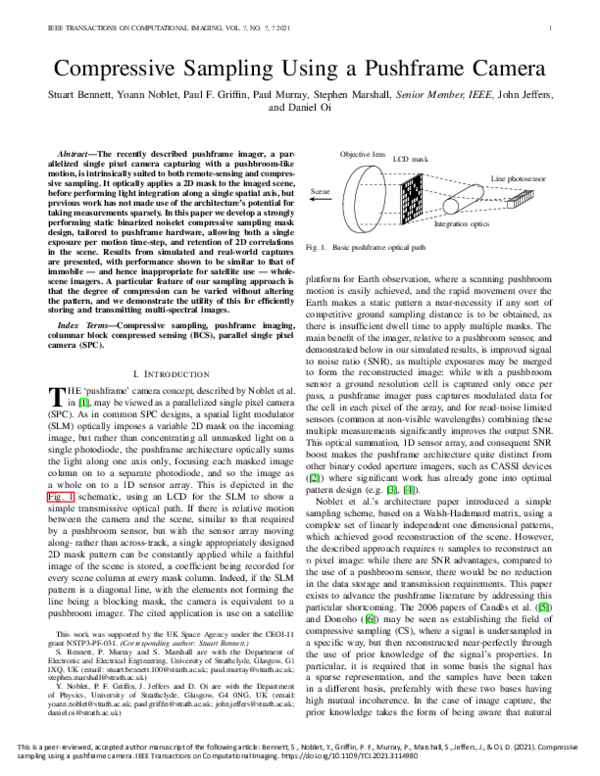 (PDF) Compressive Sampling Using a Pushframe Camera