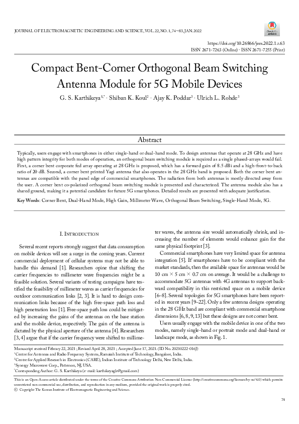 (PDF) Compact Bent-Corner Orthogonal Beam Switching Antenna Module for ...