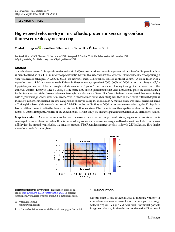 (PDF) High-speed velocimetry in microfluidic protein mixers using ...