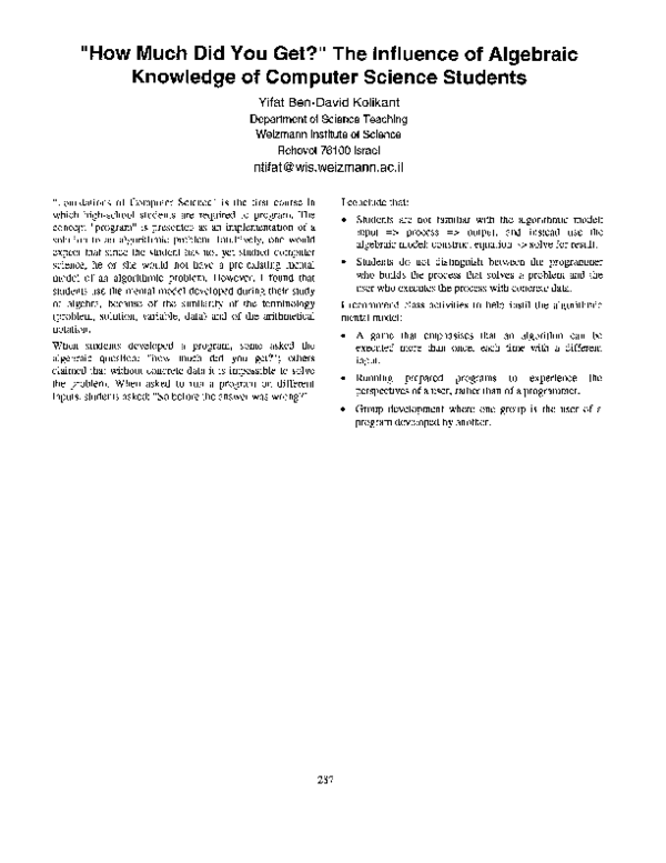 (PDF) “How much did you get?” (poster)