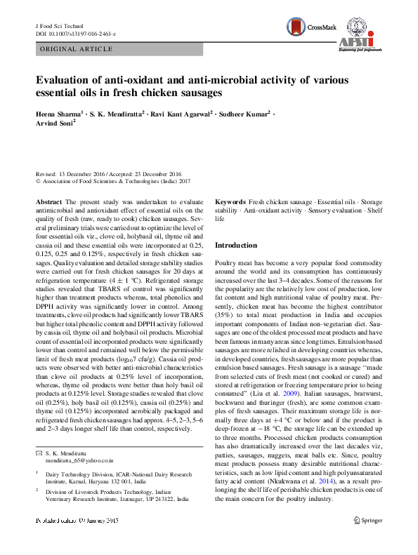 (PDF) Evaluation of antioxidant and antimicrobial activities on various ...