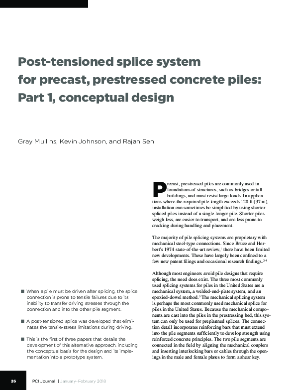 (PDF) Post-Tensioned Splice System for Precast, Prestressed Concrete ...