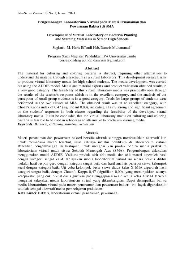(PDF) Pengembangan Laboratorium Virtual pada Materi Penanaman dan ...