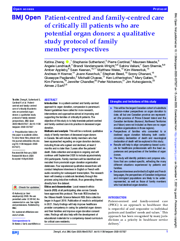 (PDF) Patient-centred and family-centred care of critically ill ...