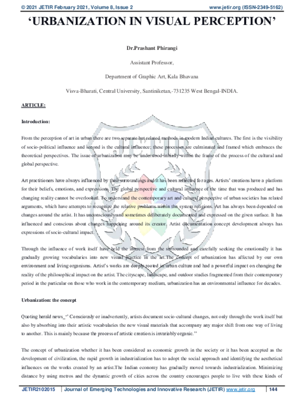 (PDF) Urbanization in Visual Perception