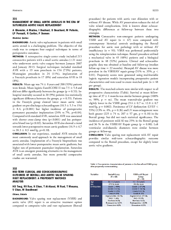 (PDF) Management of Small Aortic Annulus in the Era of Sutureless ...