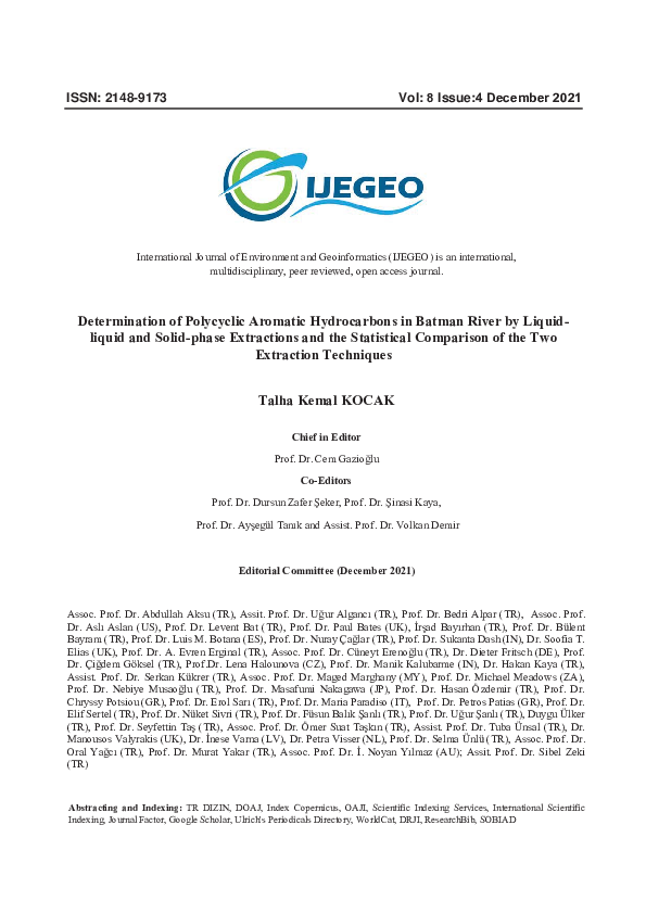 (PDF) Determination of Polycyclic Aromatic Hydrocarbons in Batman River by Liquid-liquid and ...