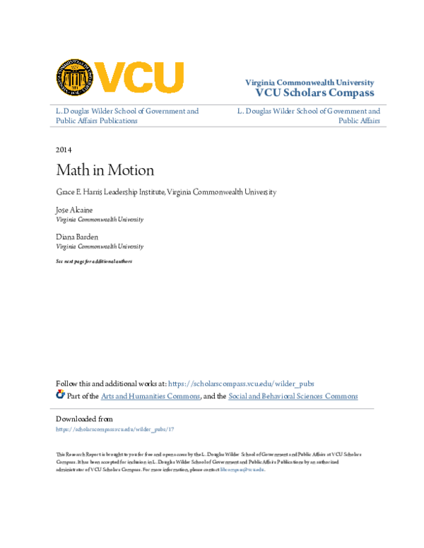 (PDF) Math in Motion