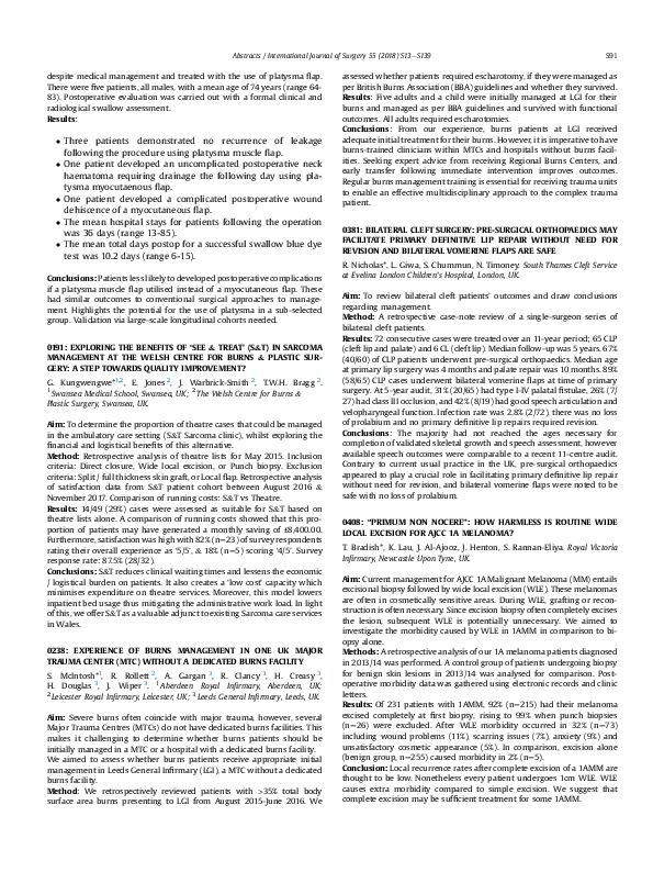 (PDF) Bilateral cleft surgery: Pre-surgical orthopaedics may facilitate ...