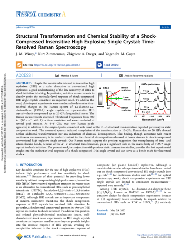 (PDF) Structural Transformation and Chemical Stability of a Shock ...