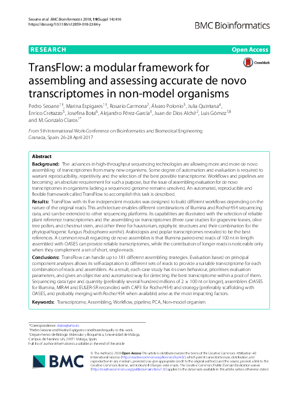 Pdf Transflow A Modular Framework For Assembling And Assessing