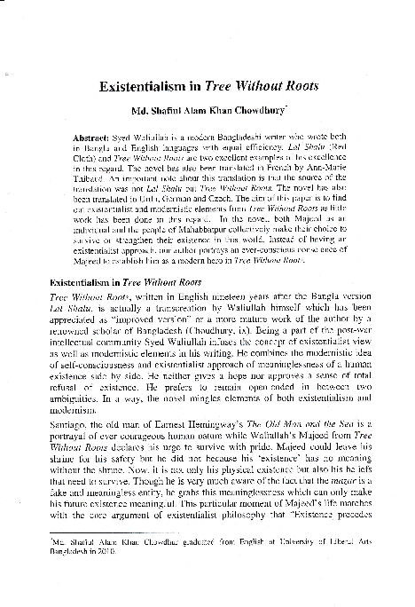 (PDF) Existentialism in Tree Without Roots