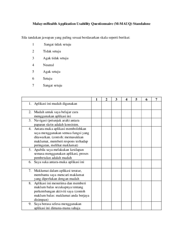 (PDF) Malay Version of the mHealth App Usability Questionnaire (M-MAUQ ...