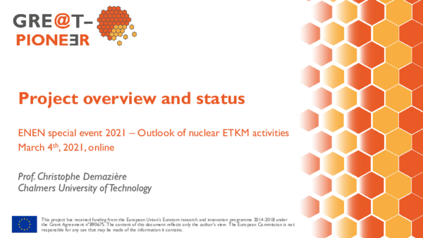 (PDF) GRE@T-PIONEeR Project Overview and Status