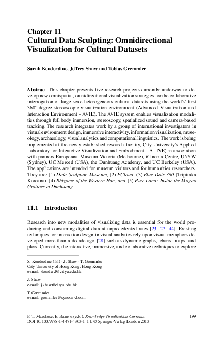 (PDF) Cultural Data Sculpting: Omnidirectional Visualization for Cultural Datasets