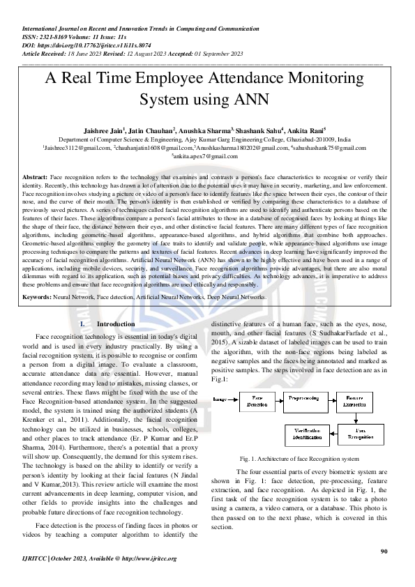 (PDF) A Real Time Employee Attendance Monitoring System using ANN