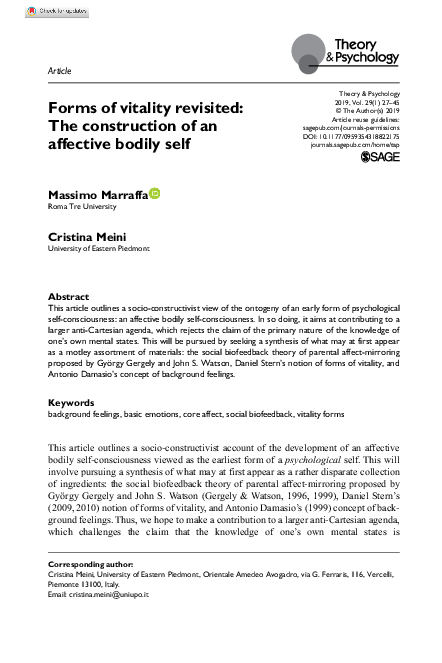 (PDF) Forms of vitality revisited the construction of an affective ...