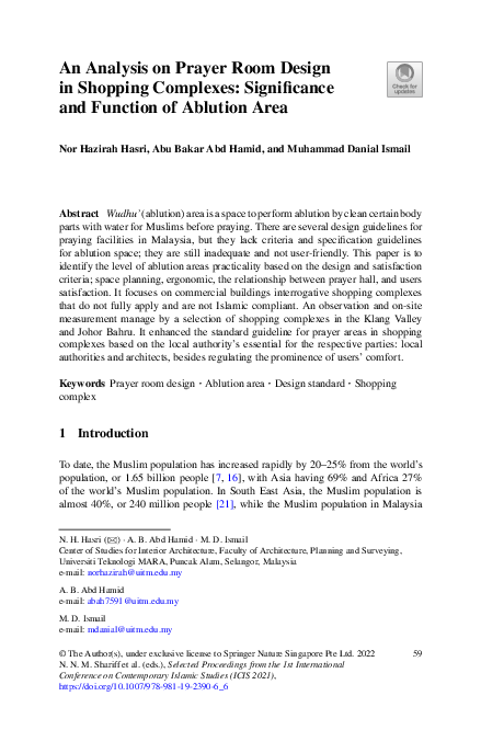 (PDF) An Analysis on Prayer Room Design in Shopping Complexes ...
