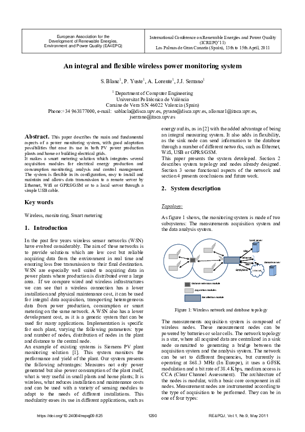 (PDF) An integral and flexibles wireless power monitoring system
