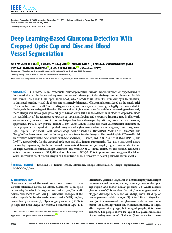 (PDF) Deep Learning-Based Glaucoma Detection With Cropped Optic Cup and ...