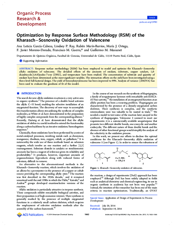 (PDF) Optimization by Response Surface Methodology (RSM) of the ...