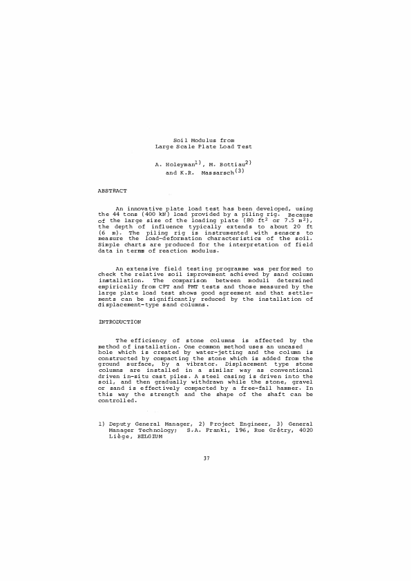 (PDF) Soil Reaction Modulus from Large Scale Plate Load Test