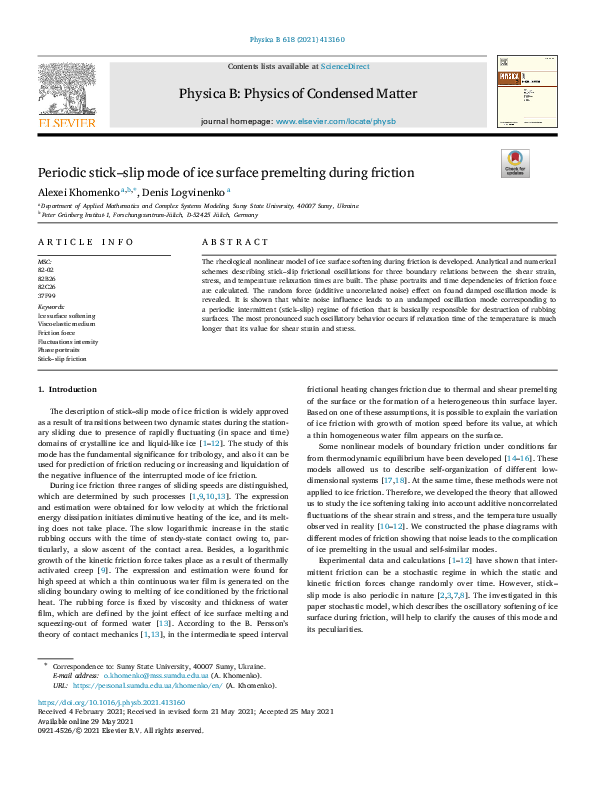 (PDF) Physica B: Physics of Condensed Matter