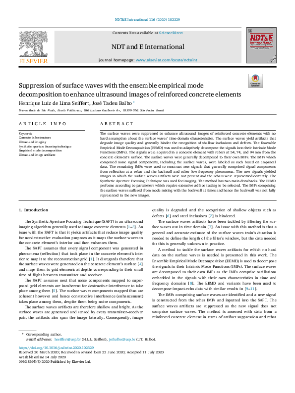(PDF) Suppression of surface waves with the ensemble empirical mode ...