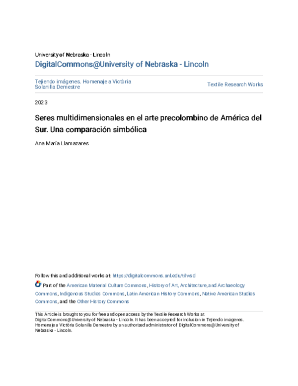 (PDF) Seres multidimensionales en el arte precolombino de América del ...