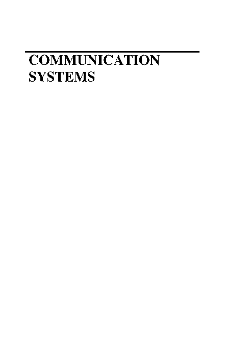 (PDF) Communication Systems