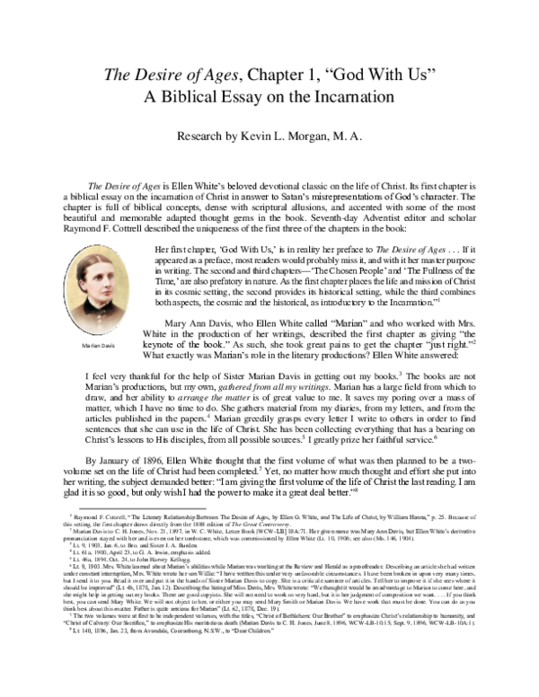 (PDF) The Desire of Ages, Chapter 1, "God With Us" A Biblical Essay on ...