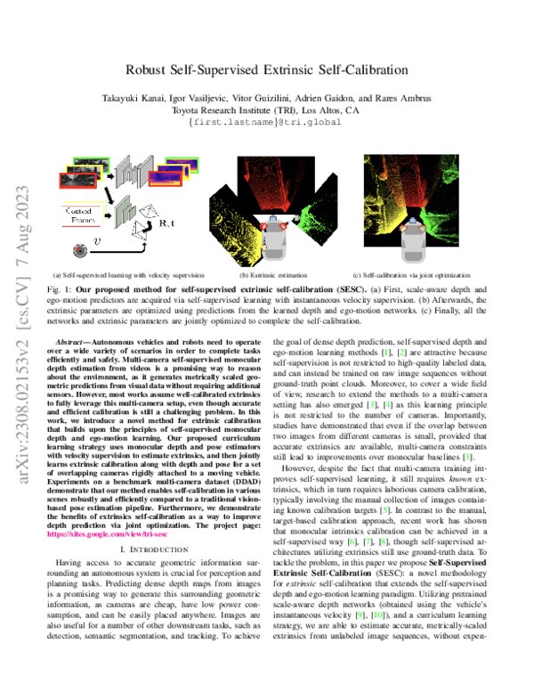 (PDF) Robust Self-Supervised Extrinsic Self-Calibration