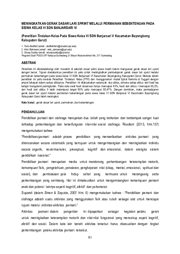(PDF) Meningkatkan Gerak Dasar Lari Sprint Melalui Permainan ...