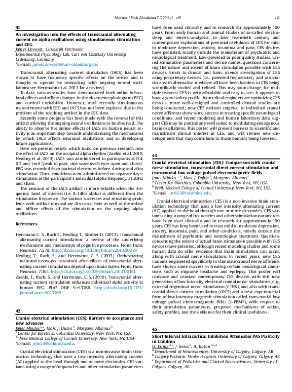 (PDF) Cranial electrical stimulation (CES): Barriers to acceptance and ...