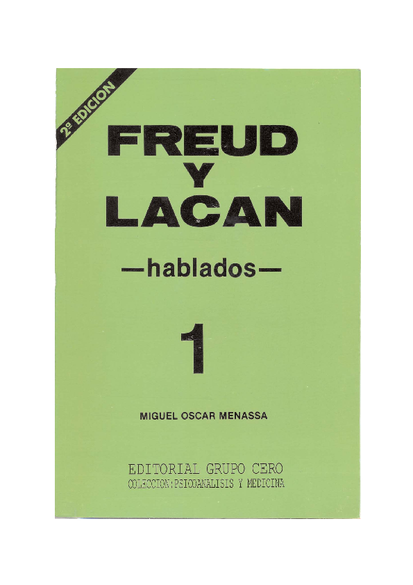 (PDF) FREUD Y LACAN HABLADOS 1 de MIGUEL OSCAR MENASSA