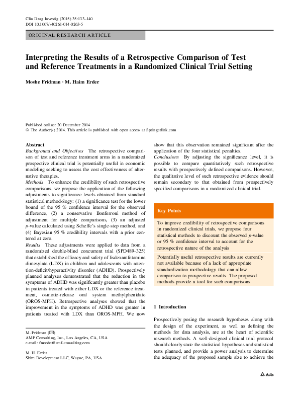 (PDF) Interpreting the Results of a Retrospective Comparison of Test ...