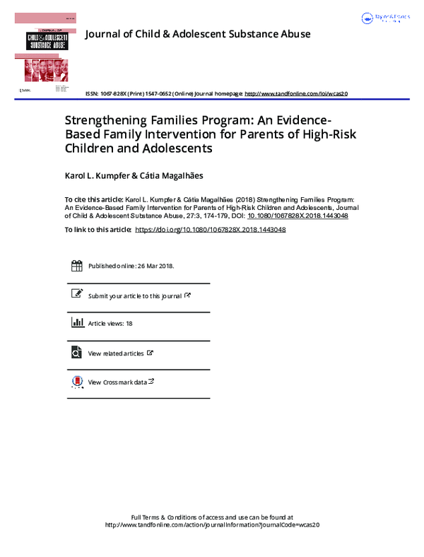 (PDF) Strengthening Families Program: An Evidence-Based Family ...